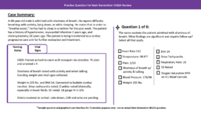Next Generation NCLEX Case Study Sample Questions and Answers