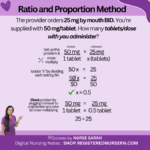 Ratio and Proportion Method Dosage Calculations