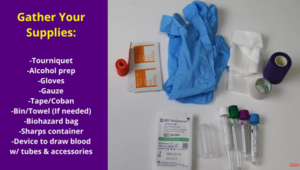 supplies to draw blood